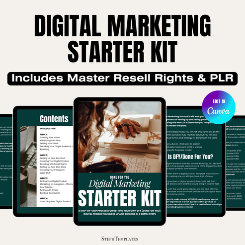 Digital Marketing Starter Kit With Resell Rights – StephTemplates